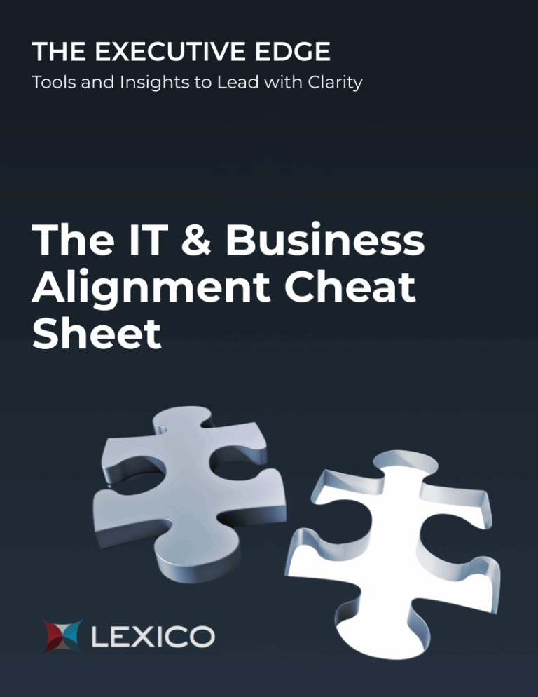 IT & Business Alignment Cheat Sheet